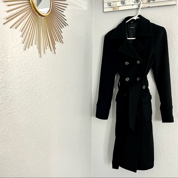 bebe | Jackets & Coats | Long Black Fitted Trench Coat By Bebe | Poshmark